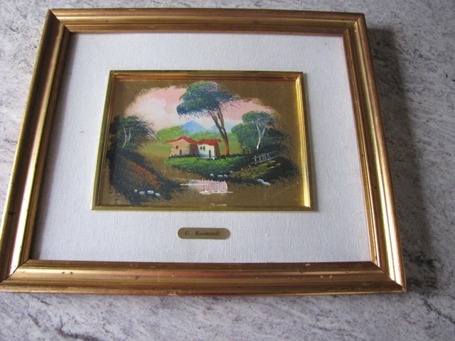 TABLEAU, JOLIE peinture de paysage signé: R. RAIMONDI EUR 8,00 ...