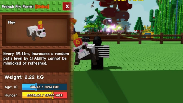 FRENCH FRY FERRET Grow A Garden Roblox | Seeds, Gears, Animals | Fast ...