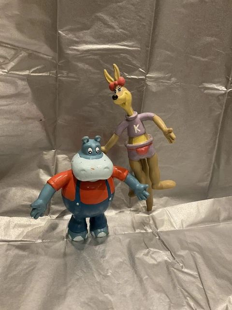 KELLOGGS COCO POPS Kylie The Kangaroo And Hefty Hippo Vintage Bendy ...