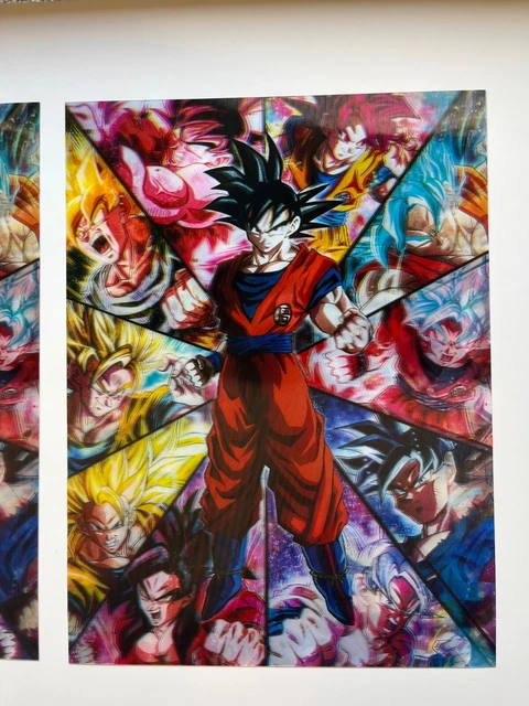 DRAGON BALL GOKU and Vegeta 3D Holographic Poster - Evolution of Heroes ...