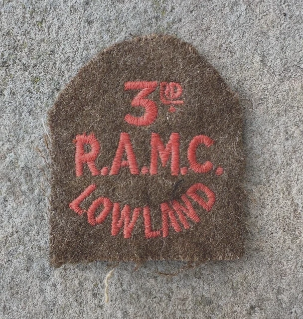 WW1 RAMC 3 Rd Lowland Brigade Shoulder Div Insignia.original Period. £ ...