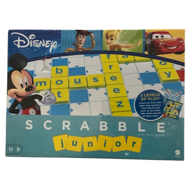 DISNEY JUNIOR SCRABBLE Board Game for Kids New Family Fun Educational ...