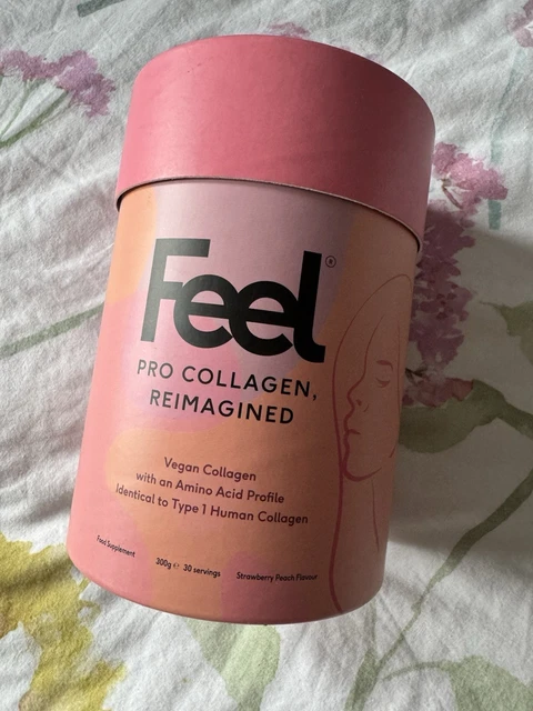 FEEL PRO COLLAGEN Reimagined Strawberry Peach Flavour Vegan Supplement ...
