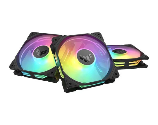 120MM TUF GAMING TR120 ARGB Triple Fan Pack, Black, 7 Blade, Hydraulic ...