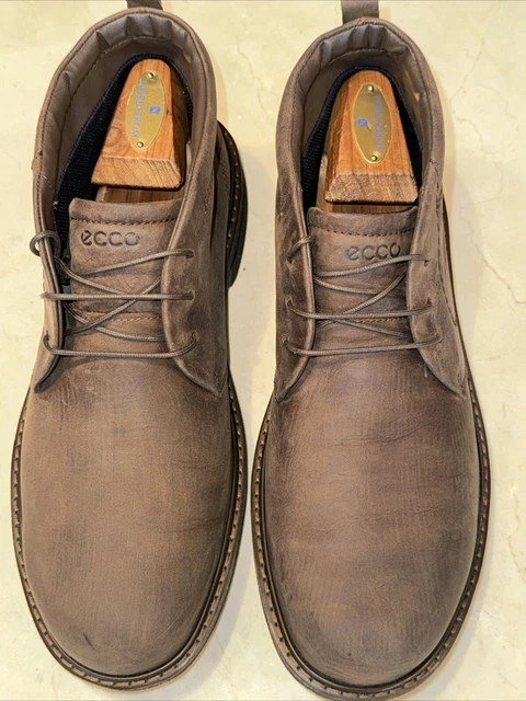 ECCO TURN II Mens Brown Gore-Tex Leather Chukka Boots Size 9-9.5/43 ...