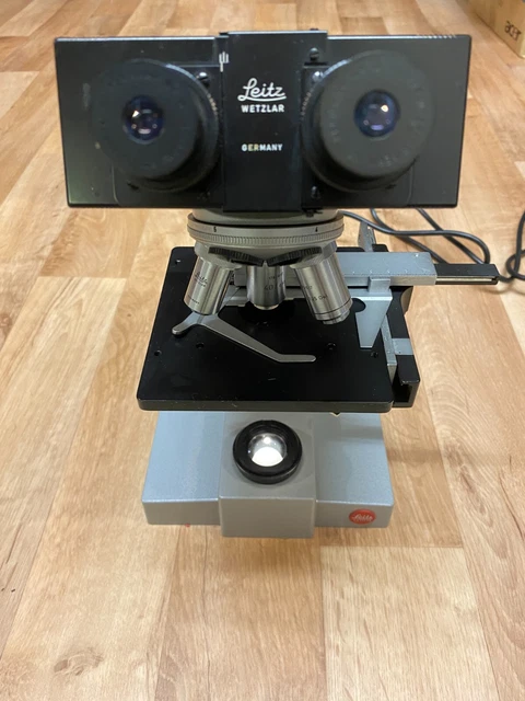 LEITZ WETZLAR SM-LUX Type 020-441.010 Binocular Microscope + 3x Free ...
