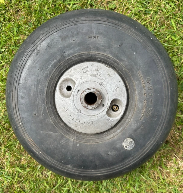 WW2 RAF HURRICANE Fighter Tail Wheel -Tyre. A.m.ref Aho 5O48. Totally ...