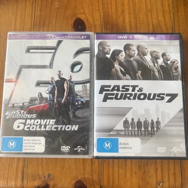 CULT & FABULOUS Fast & Furious 7 Movie Collection on Two DVD Sets R4 As ...