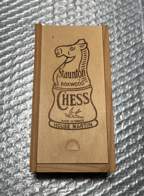 HOUSE MARTIN STAUNTON Boxwood Wooden Chess Piece Set Complete Boxed £16 ...