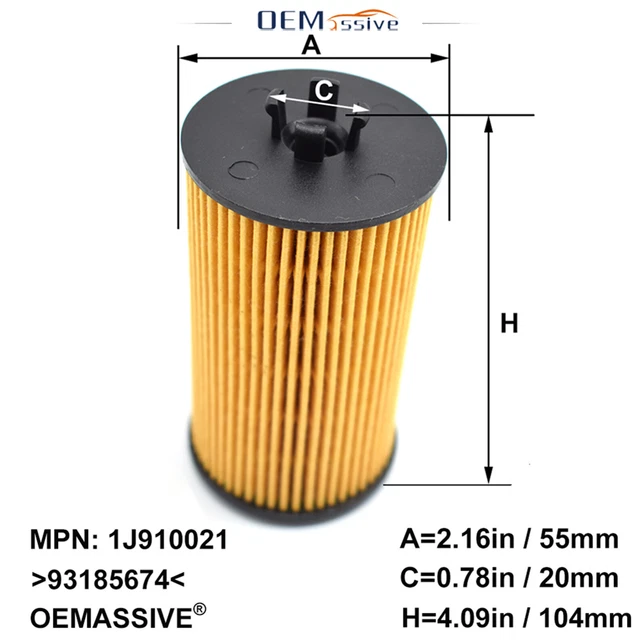 1X OIL-FILTER 55594651 For Holden Astra Barina Cruze Trax Combo Opel ...