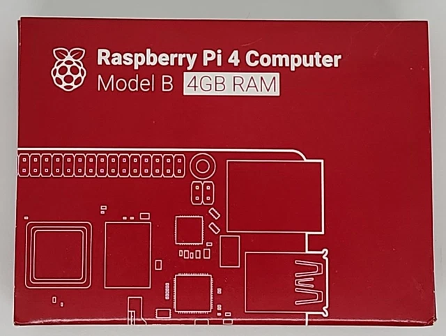 RASPBERRY PI 4 Model B, 4GB DDR4 RAM Single Board Computer (RPI4-MODBP ...