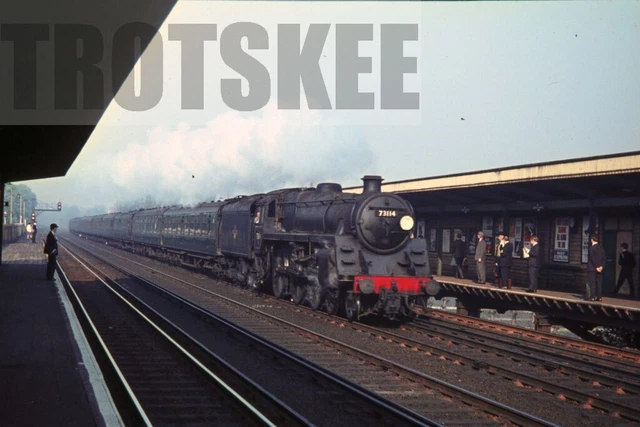 35MM SLIDE BR British Rail Steam Loco 73114 Class BR4 Shorthand c1965 £ ...