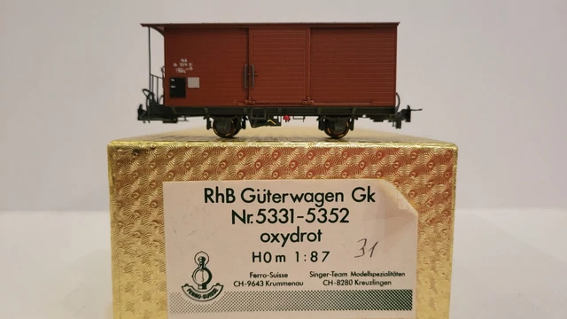 FERRO SUISSE RHB Güterwagen Gk 5331 Oxydrot EUR 310,00 - PicClick IT