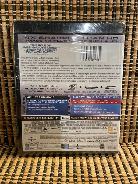 SPLIT 4K (2-DISC UHD/Blu-ray)M. Night Shyamalan/James Mccavoy/Anya Taylor-Joy $12.99 - PicClick CA