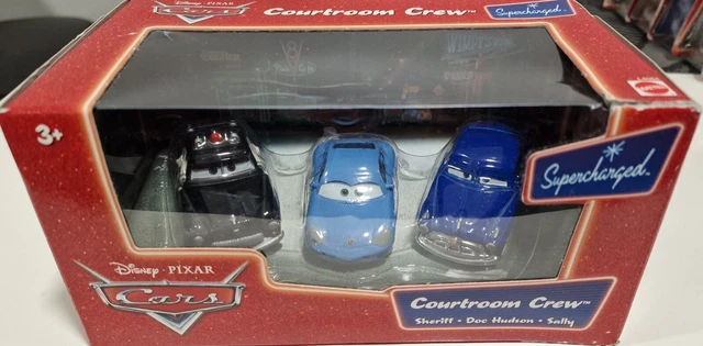 DISNEY PIXAR CARS Courtroom Crew Sheriff, Doc Hudson and Sally New In ...