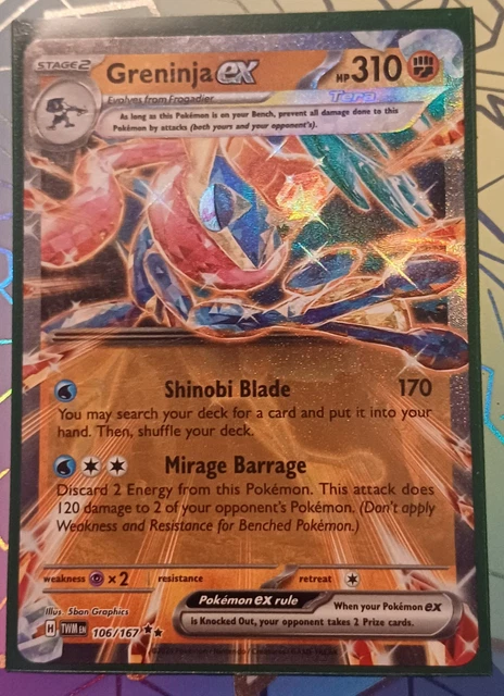 POKÉMON TCG GRENINJA ex Scarlet & Violet-Twilight Masquerade 106/167 ...