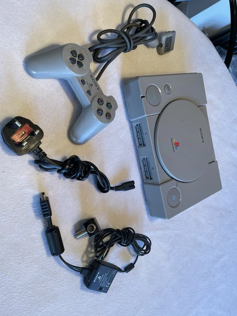 SONY PLAYSTATION PS1 Games Console Bundle Controller - Very Good ...