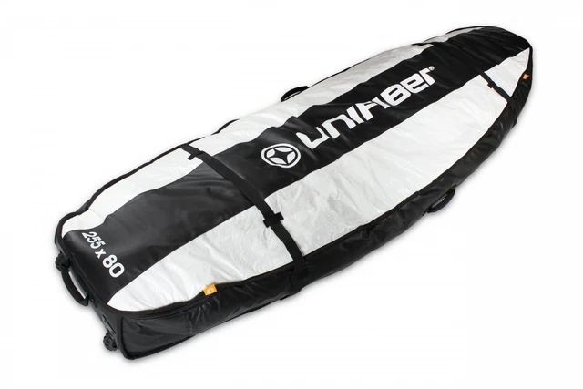 UNIFIBER WINDSURFING DOUBLE Pro Boardbag 255 x 80 with XL Wheels TOP ...