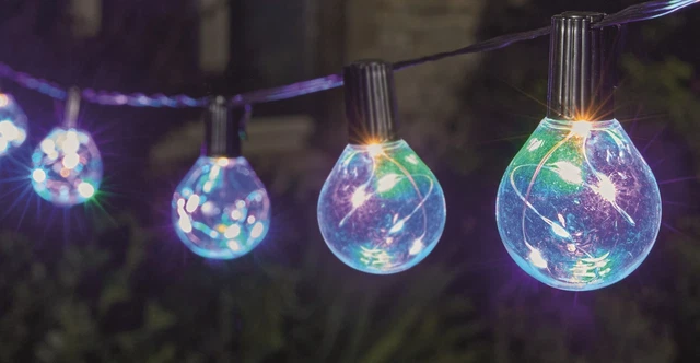 20 FIREFLY FESTOON Lights Outdoor Connectable Timer Garden Decoration ...