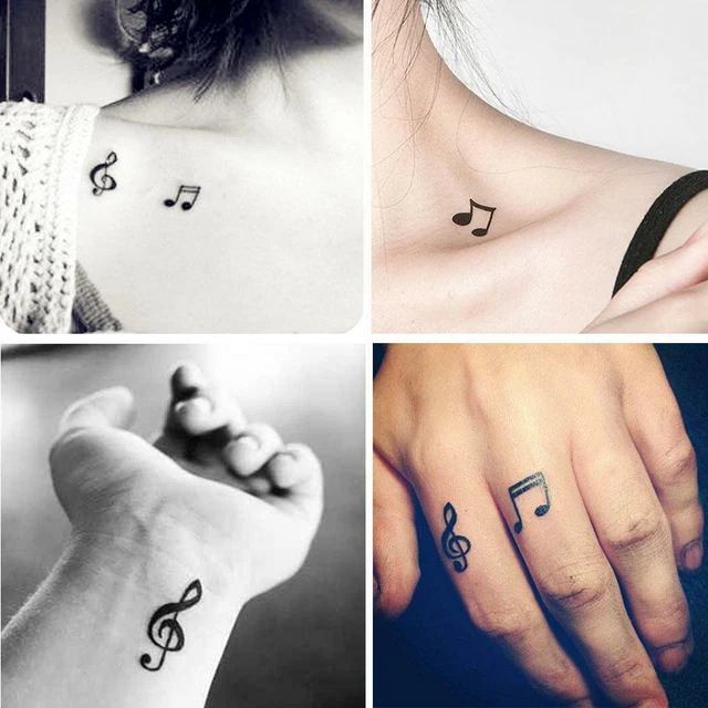 WATERPROOF TEMPORARY TATTOO Sticker Ear Music Note Art C7E4 Body Tatto ...