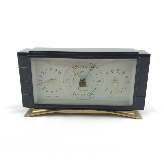 1950S VINTAGE AIRGUIDE Weather Station Tabletop Temperature Humidity ...