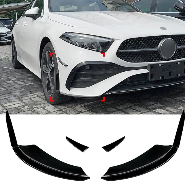 AERO FLAPS SPLITTER BLACK Front suitable for Mercedes W177 A-Class ...