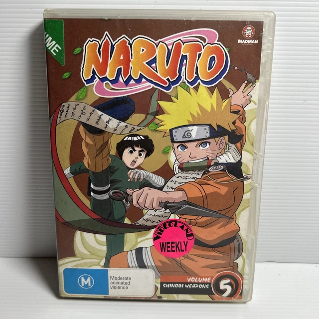 NARUTO VOLUME 5: SHINOBI WEAPONS (DVD, 2002) Region 4 Ex Rental £5.20 ...