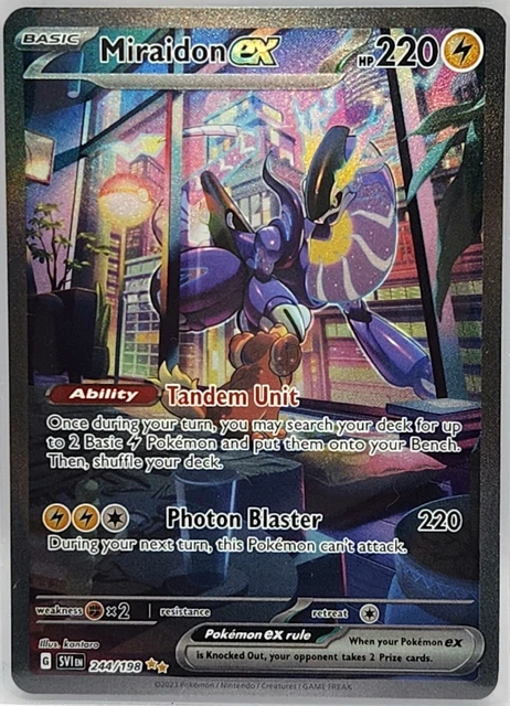 MIRAIDON EX 244/198 Special Illustration Rare Pokémon TCG Scarlet ...