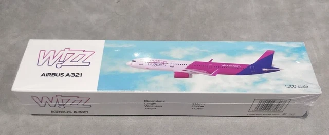 WIZZ AIR AIRBUS A321 Model Aircraft Plane Scale 1:200 Unopened Box EUR ...