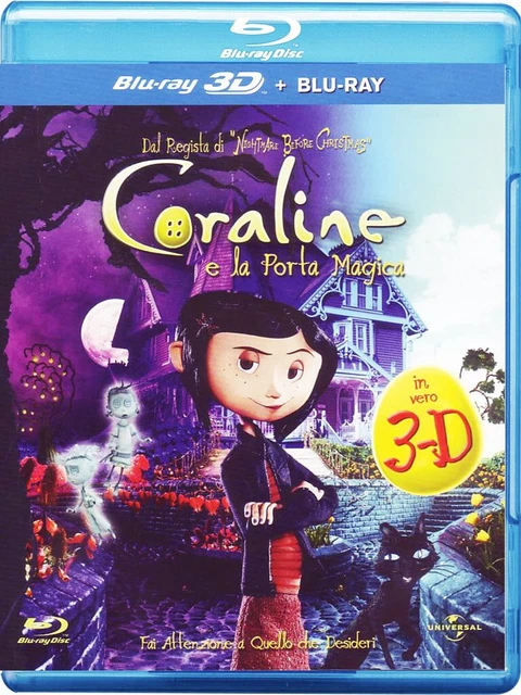 BLU-RAY *** CORALINE E LA PORTA MAGICA 3D + 2D *** Fuori Catalogo EUR 37,00 - PicClick IT