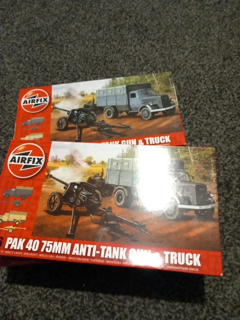 AIRFIX PAK 40 Anti-tank Gun & Truck Model Kit A02315 in 1:76 Scale £10. ...