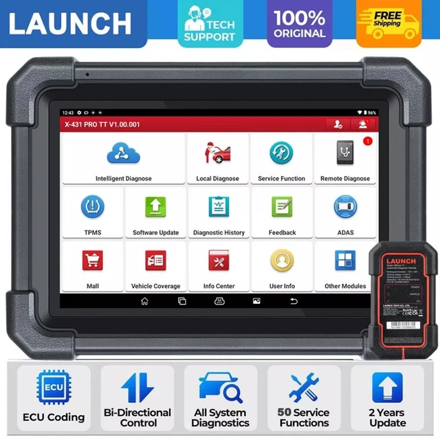 2025 LAUNCH X431 PRO TT DYNO V+ Bidirectional Key Coding OBD2 ...
