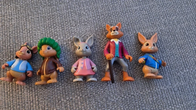 CBEEBIES PETER RABBIT Collectible Mini Figures X 5 Benjamin Bunny Etc ...
