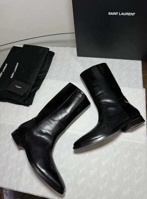 SAINT LAURENT MEN’S YSL MATT 25 Boots Shoes Size 41 UK 7 RP 1150 NEW ...