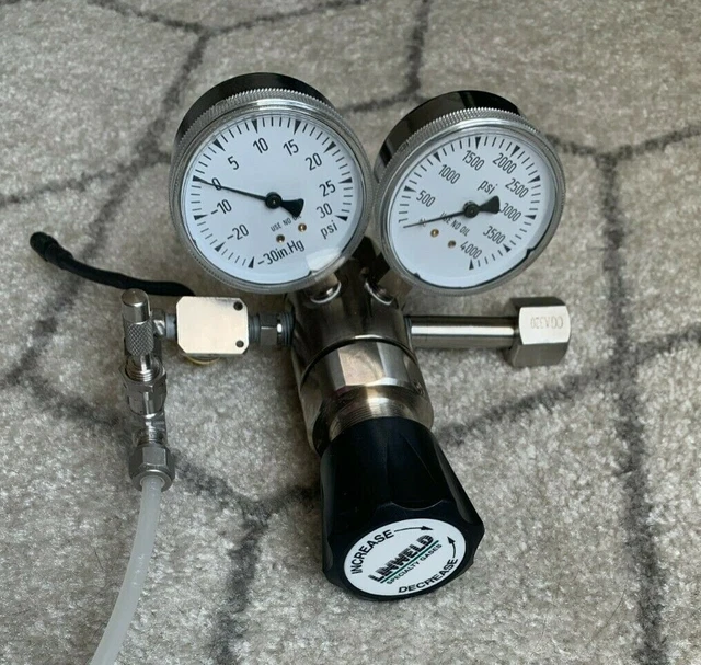 LINWELD 2 STAGE CO2 Regulator swagelok planted calcium reactor CGA320 ...