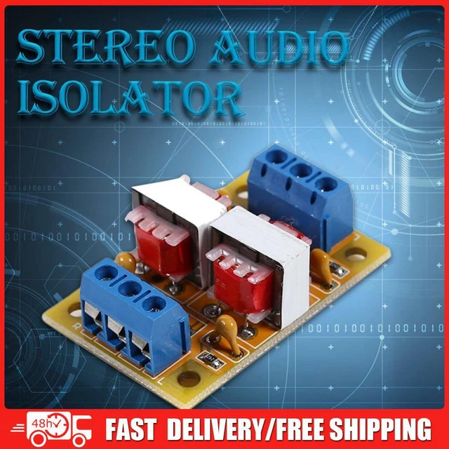 STEREO AUDIO ISOLATOR Eliminates Noise Current Reduce Noise Improve ...
