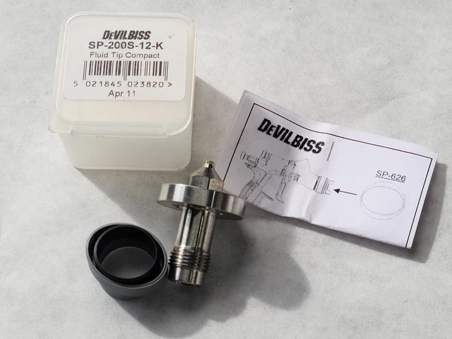 NEW DEVILBISS SP-200S-12-K Compact HVLP Spray Gun 1.2 Fluid Nozzle ...
