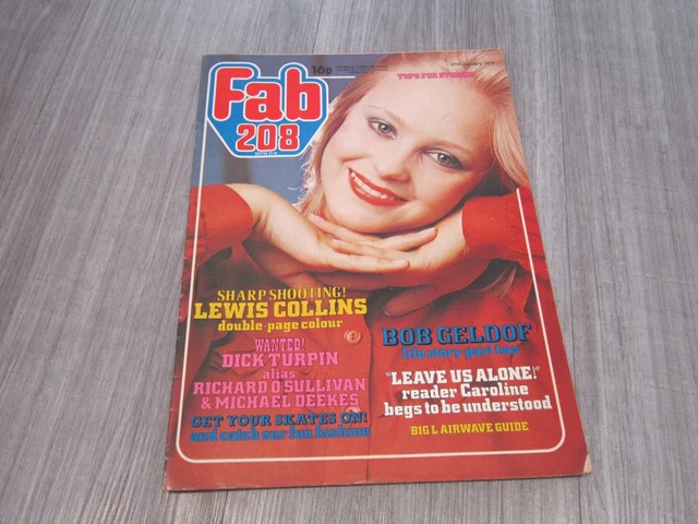 FAB 208 MAGAZINE, January 27th 1979 ,Lewis Collins ,Richard O'Sullivan ...