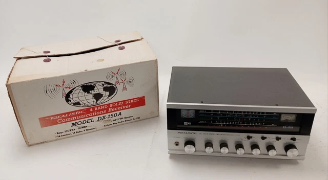 REALISTIC DX-150A 4 Band Solid State Communications Receiver Boxed ...