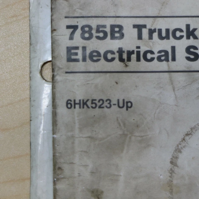 CATERPILLAR 785B GARBAGE Truck Electric Circuit Diagram Wiring Diagram ...