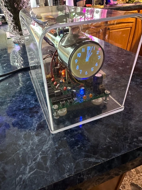 MINI OSCILLOSCOPE CLOCK 2FP7 CRT Cathode ray tube Scope OSC4.3 blue ...