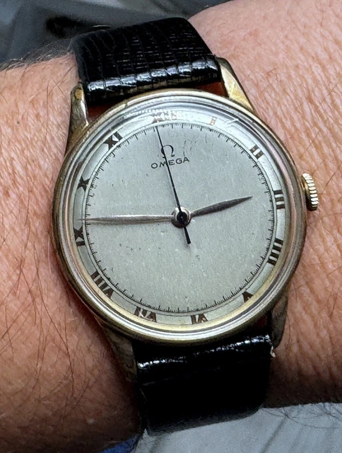 1940'S OMEGA WW2 MANUAL WIND ORIGINAL DIAL Gold Filled / Stainless ...