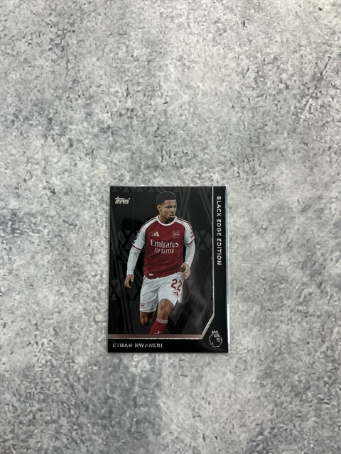 TOPPS PREMIER LEAGUE 2025-26 - Ethan Nwaneri Arsenal Black Edge Edition ...