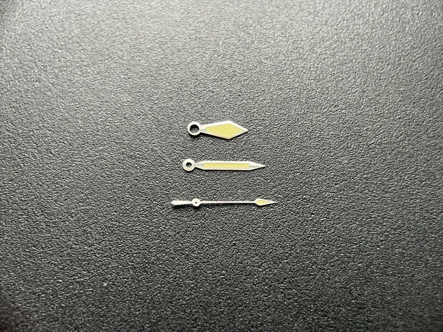 YELLOW LUME SILVER Sword Watch Hands For Milsub 5517 Seamaster 300 Fit ...