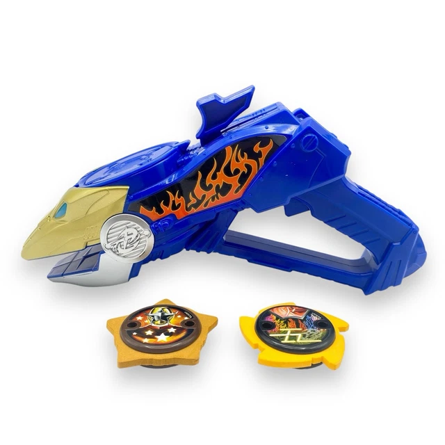 POWER RANGERS NINJA Steel Frog Blaster With 2 Power Discs Hasbro 2016 ...
