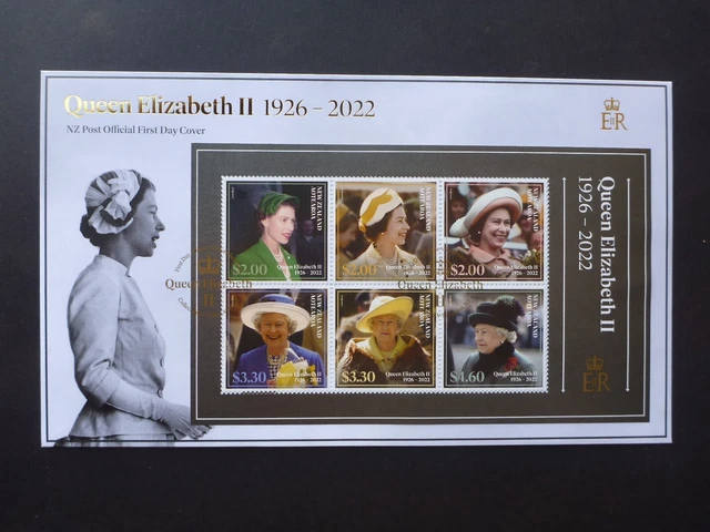 NEW ZEALAND 2023 Queen Elizabeth Ii Mini Sheet First Day Cover $27.80 ...