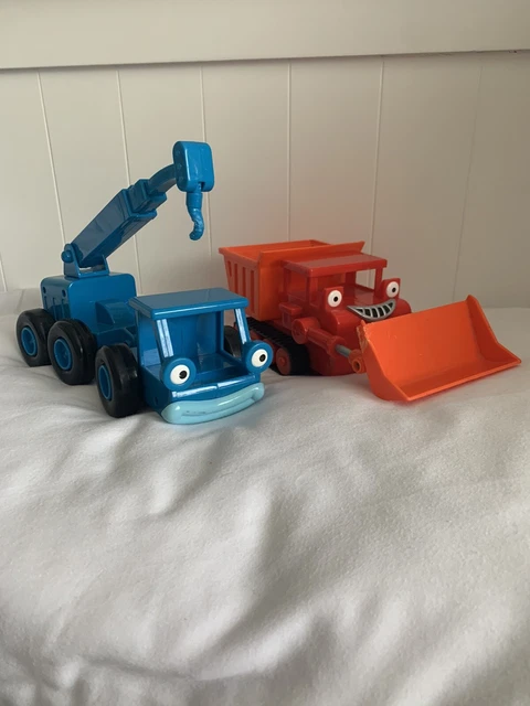 BOB THE BUILDER Lofty The Crane & Muck Bulldozer Vehicles Blue Red Toys ...