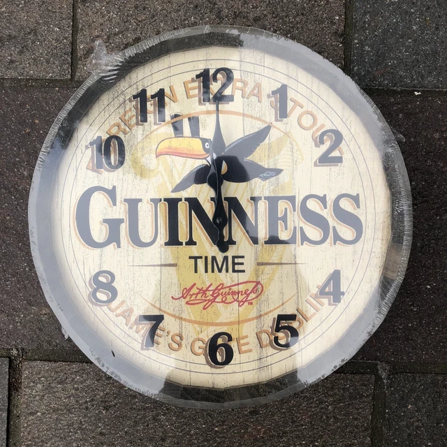 GUINNESS BARREL STYLE Clock £55.00 - PicClick UK