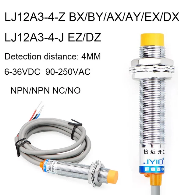 LJ12A3-4-Z BX/BY/AX/AY INDUCTIVE Proximity Sensor Switch NPN/PNP NO/NC ...