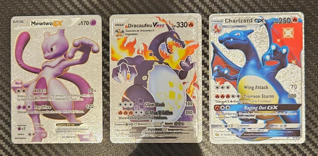 SUPER POKEMON KARTEN Mewtwo EX, Dracaufeu Vmax, Charizard GX, Silver ...